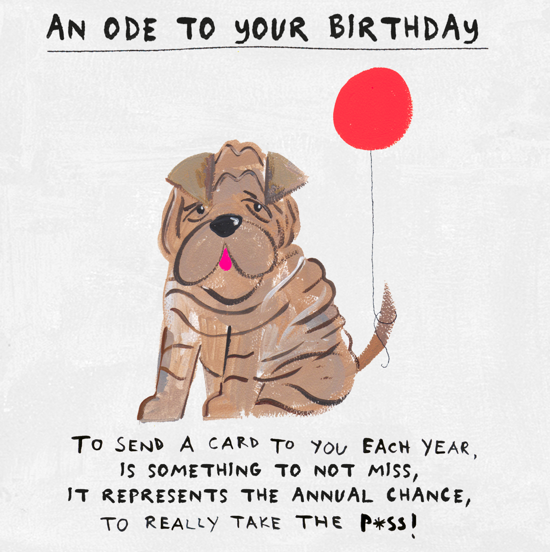 An Ode To Your Birthday Greetings Card | Spencer Thorn