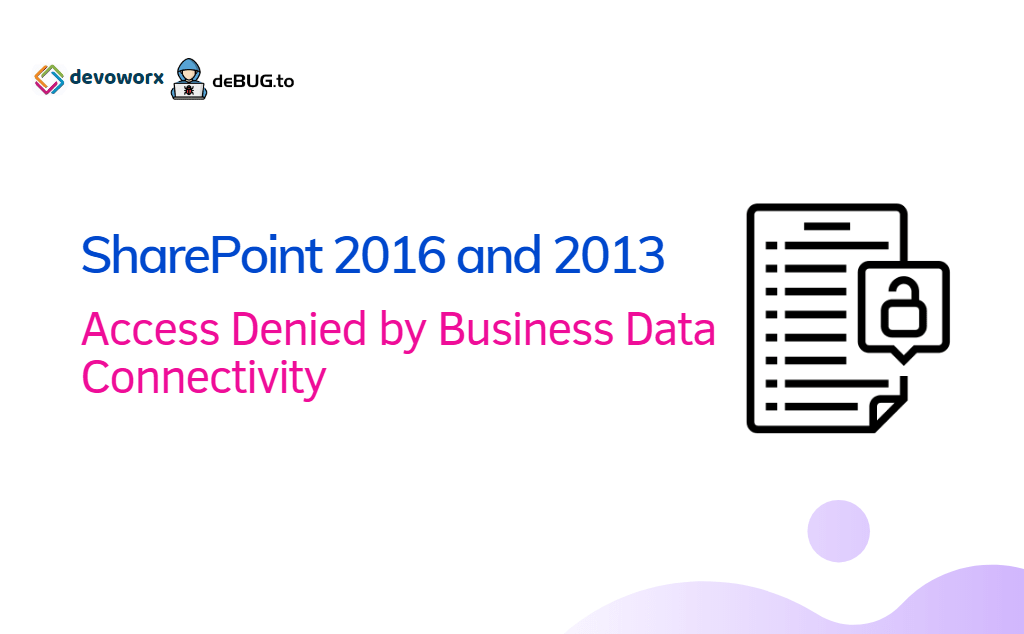 Access Denied By Business Data Connectivity SharePoint 2016