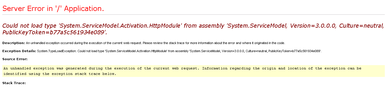 Solving Could Not Load Type System.servicemodel.activation.httpmodule ...