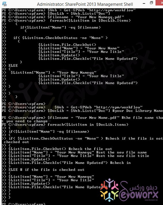 Sharepoint 2016 Rename File In Document Library Using Powershell