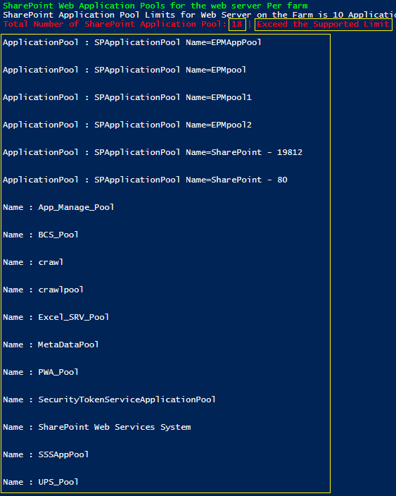 PowerShell Script: SharePoint Farm Scan Report