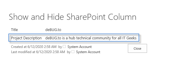 Show And Hide Columns In SharePoint List Forms Using PowerShell