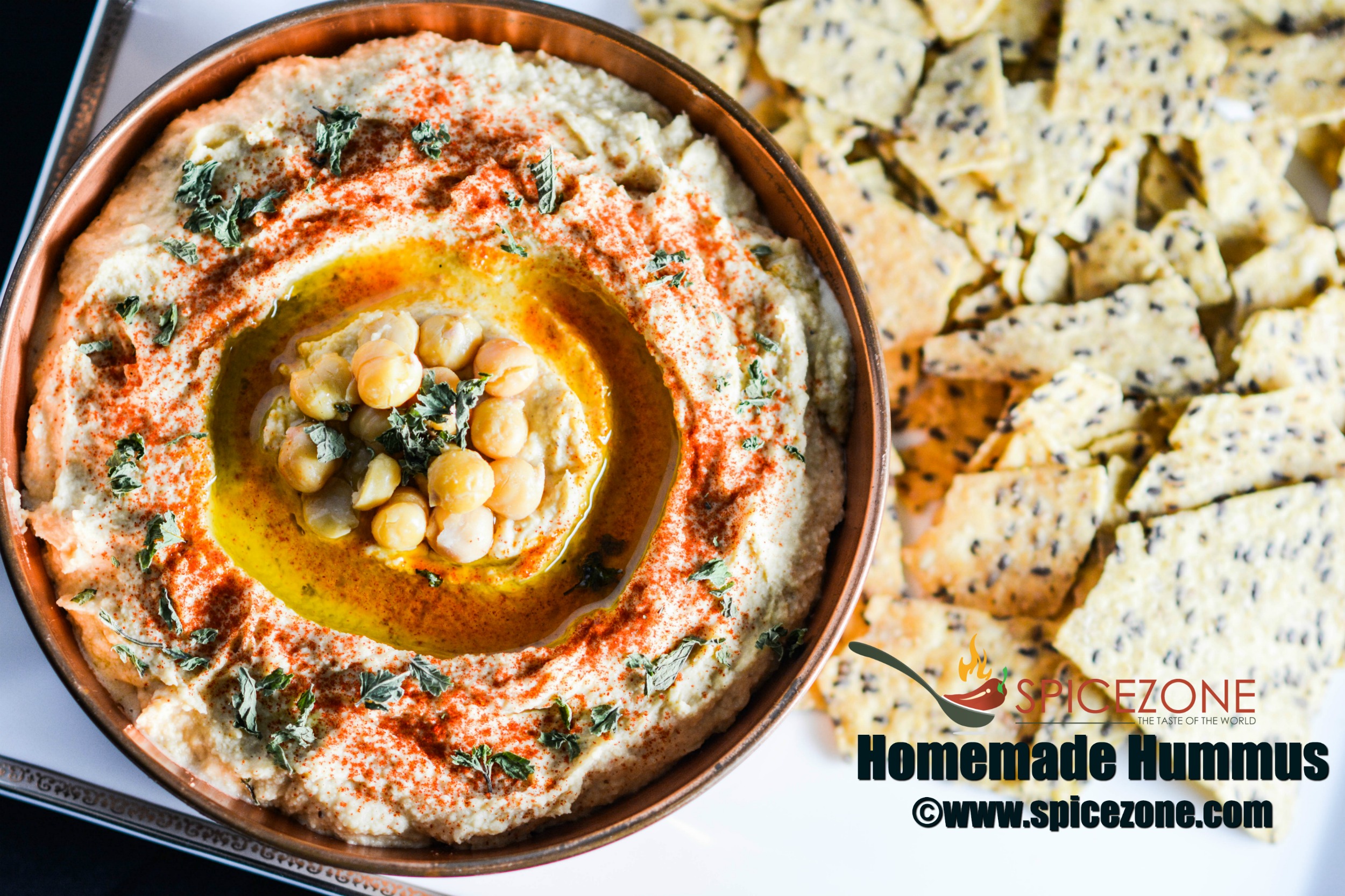 Homemade Hummus | How to make basic hummus - Spice Zone