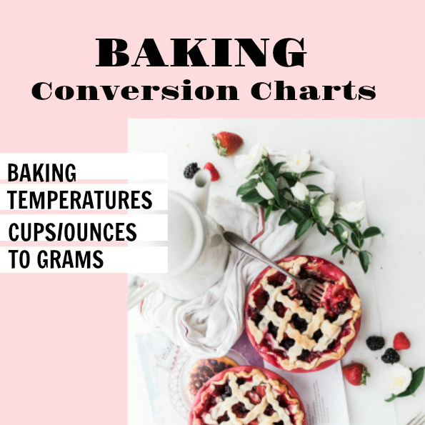 Baking Cooking Measurement Conversion Chart - Spinach Tiger