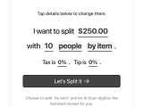 Split App Expense Entry