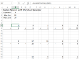 Build A Printable Math Worksheet Generator Spreadsheet Spreadsheetsolving