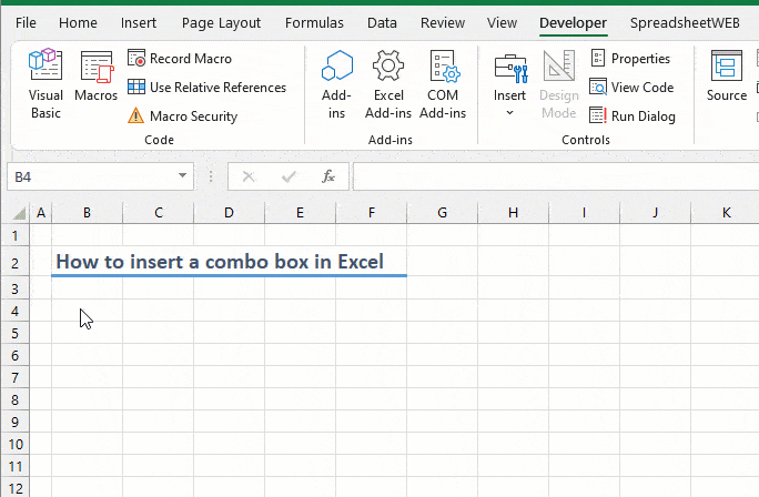 How To Display Multicolumn Combo Box In Excel Excel Examples