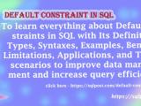 What Is Default Constraint In Sql Sqlpost Academy