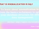 What Is Normalization In Sql Sqlpost Academy
