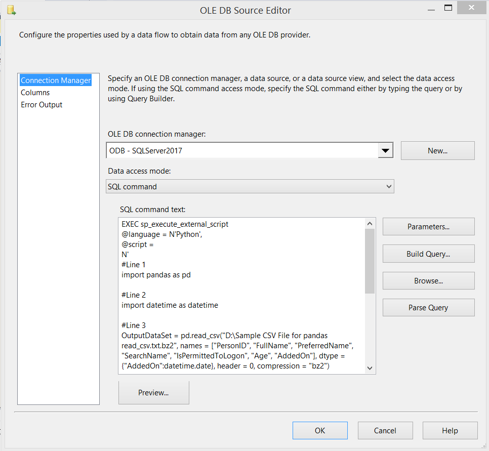 Python use case - Import zipped file without unzipping it in SSIS and ...