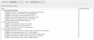 SQL Server Data Tools - Code Analysis | John Morehouse