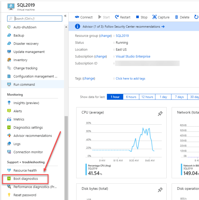 Azure Virtual Machine Boot Diagnostics John Morehouse