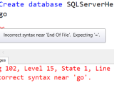 Troubleshooting Error Incorrect Syntax Near Go Help Sql Server