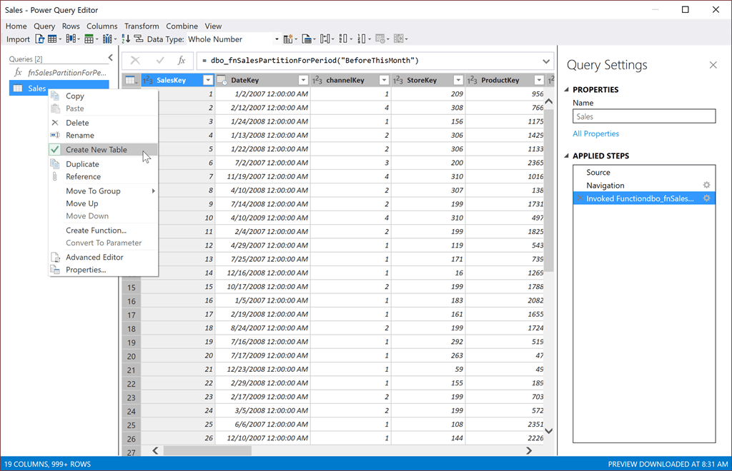 Sql Or M Ssas Partitions Using Sql Server Table Valued Functions Udfs Paul Turleys Sql