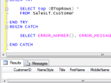 Sql Server Begin Try