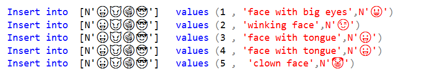 Displaying Emoji in SQL Server - SQL BI Tutorials Displaying Emoji in SQL Server - SQL BI Tutorials