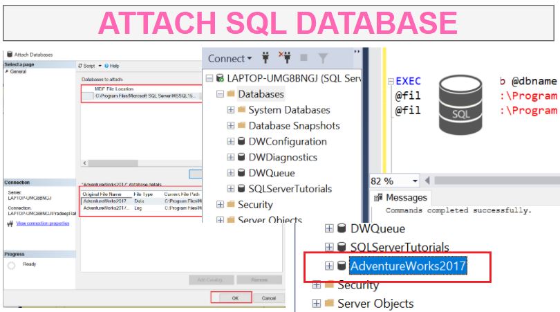 Sql Attach Database Sql Bi Tutorials
