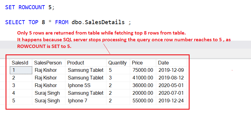 Sql Set Rowcount Sql Bi Tutorials 8721