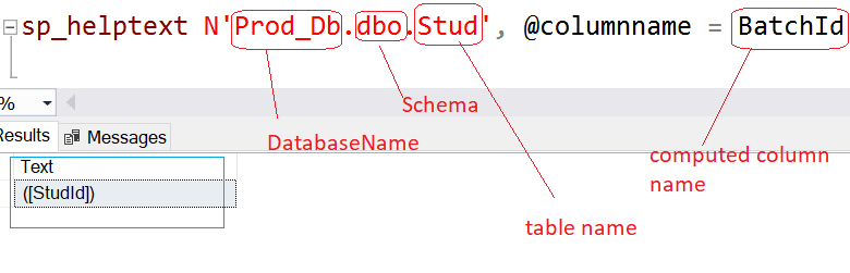 SQL sp_helptext - SQL BI Tutorials