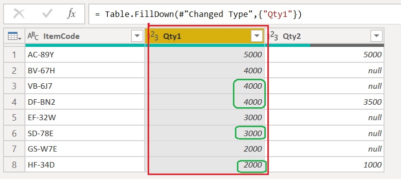 Fill values in column in Power BI - SQL BI Tutorials