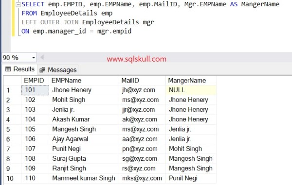 Display Employees And Their Manger Name In SQL SqlSkull Display Employees And Their Manger Name In SQL SqlSkull