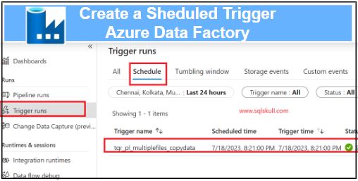 Create A Schedule Trigger In Azure Data Factory Sql Bi Tutorials