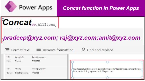 Concat Function In Power Apps Sql Bi Tutorials 5302