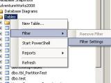 Filtering Object Explorer Sql Studies
