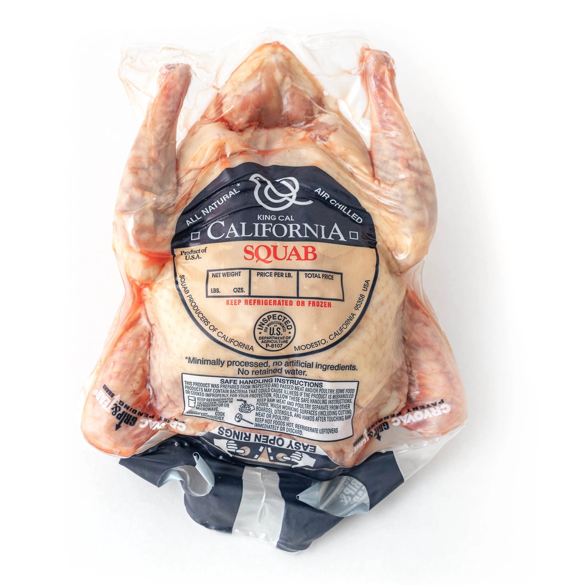 Whole Squab, head/feet off (4-pack) - Squab Producers of California