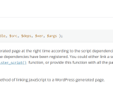 Using Wp Enqueue Script To Insert Scripts Into Wordpress