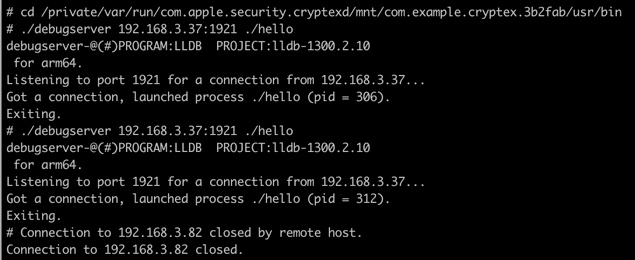 SRD Debugserver Installation