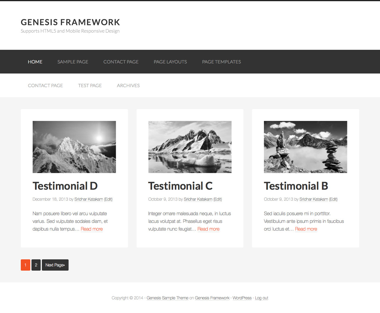 Front Page Template To Show Cpt Entries In A 3 Column Grid In Genesis Sridhar Katakam