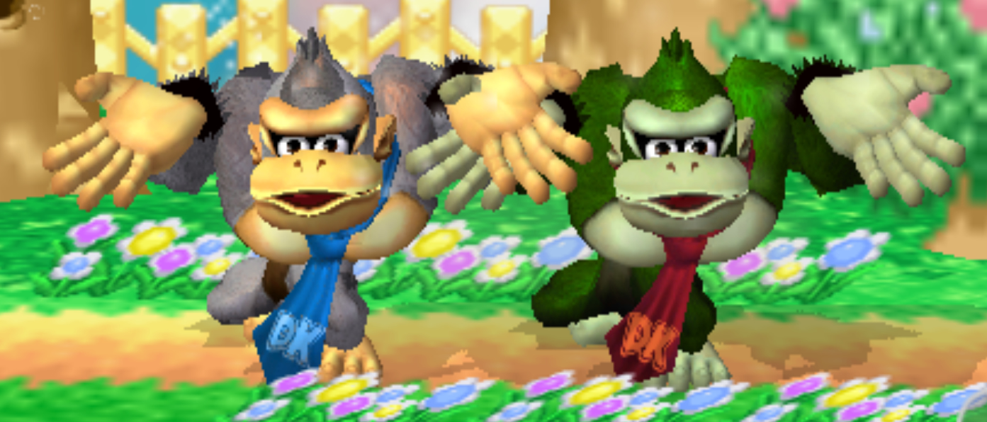 White and Green DK – SSBM Textures