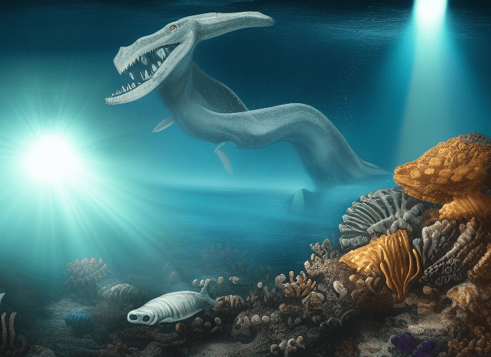 Prehistoric ocean - Stable Diffusion Art