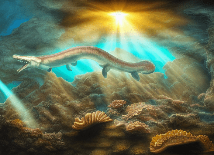 Prehistoric ocean - Stable Diffusion Art