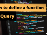 How To Define A Function In Jquery Stackhowto