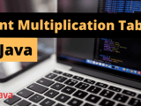 Java Program To Print Multiplication Table Stackhowto