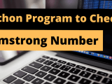 Python Program To Check Armstrong Number Stackhowto