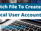 Batch File To Create Local User Accounts Stackhowto