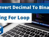 C Program To Convert Decimal To Binary Using For Loop Stackhowto