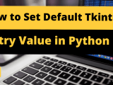 How To Set Default Tkinter Entry Value In Python Stackhowto