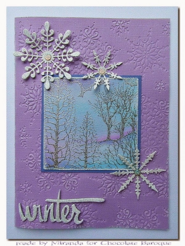 Project: Winter Tree Cards – Stamping