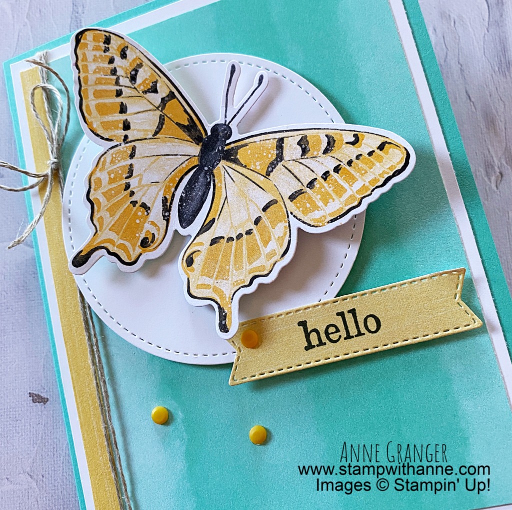 Butterfly Hello Card - Stamp With Anne!