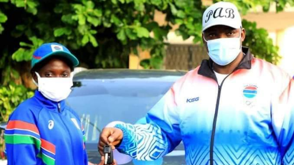 President Barrow Presents D.5M To Olympic Team, Car To Gina Bass – The ...