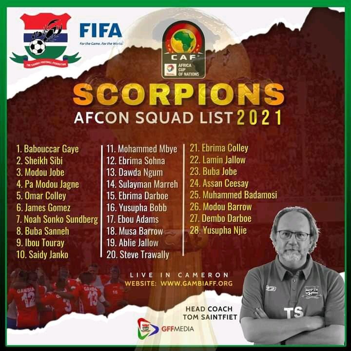GAMBIA PICKS FINAL SQUAD FOR AFCON – The Standard Newspaper | Gambia