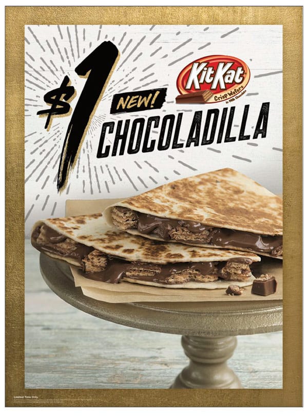 Taco Bell selling Twix and Kit Kat quesadillas called Chocoladillas for ...