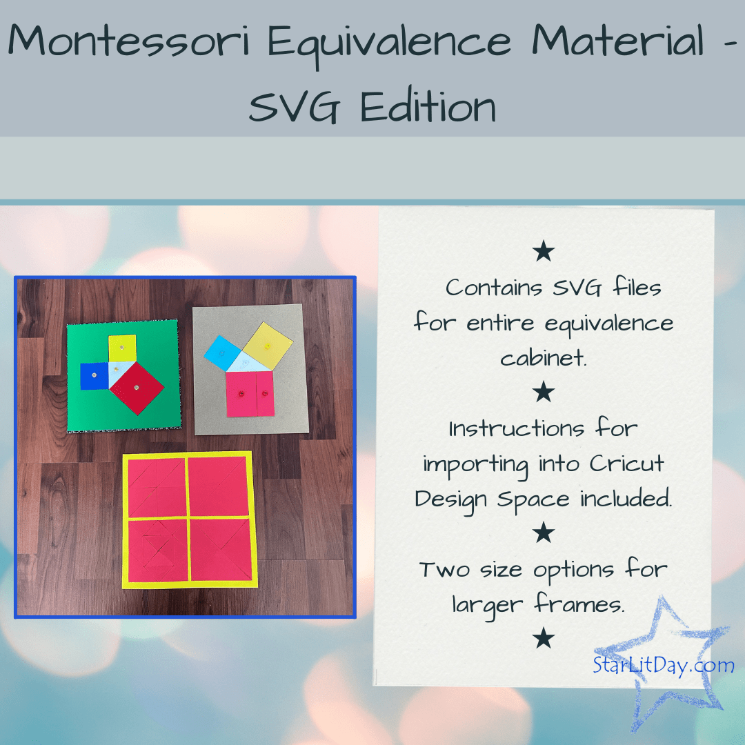 Montessori Equivalence Material - SVG Edition | Montessori Creations ...