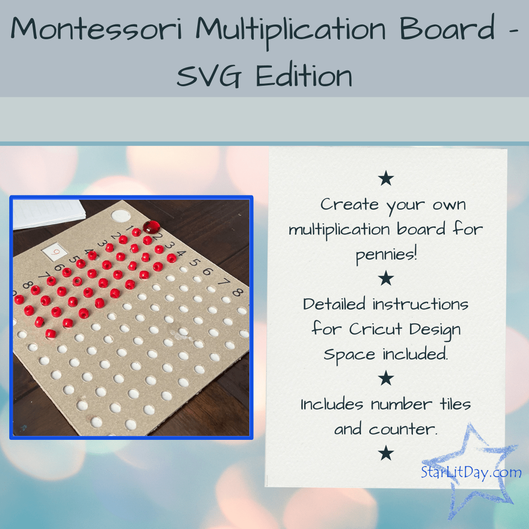 Multiplication Board - SVG Edition | Montessori Creations @ StarLitDay