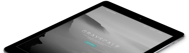 Grayscale Start Bootstrap Theme - Best Light Designs in Desktop