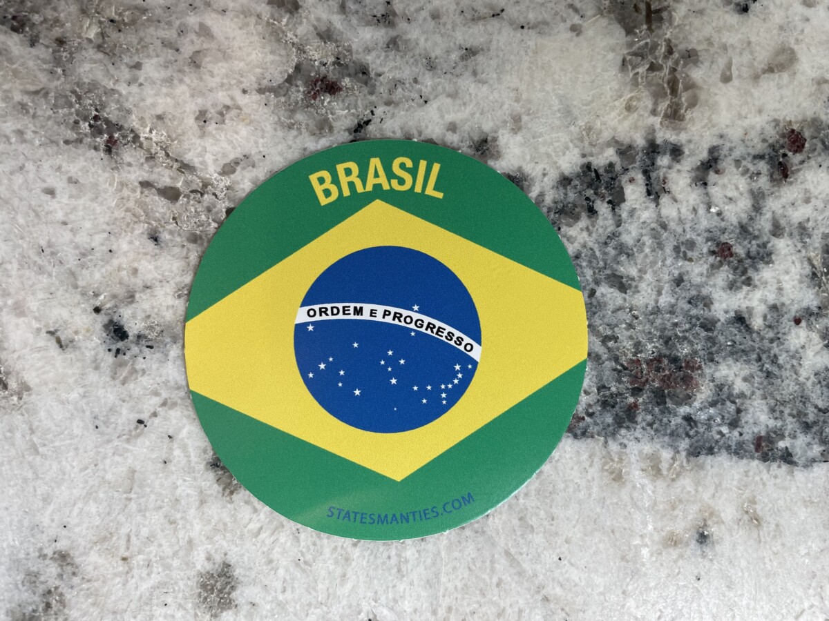 Brazil Sticker - 3 in round - Statesman Ties